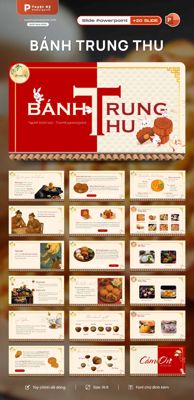Mẫu Slide Bánh Trung Thu | Tuyệt kỹ Powerpoint