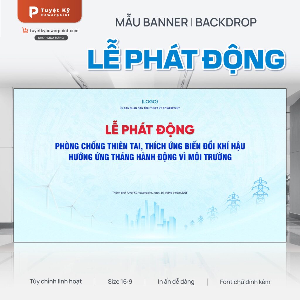 Mẫu Backrop / Banner Đại Hội Công Đoàn | Tuyệt kỹ Powerpoint