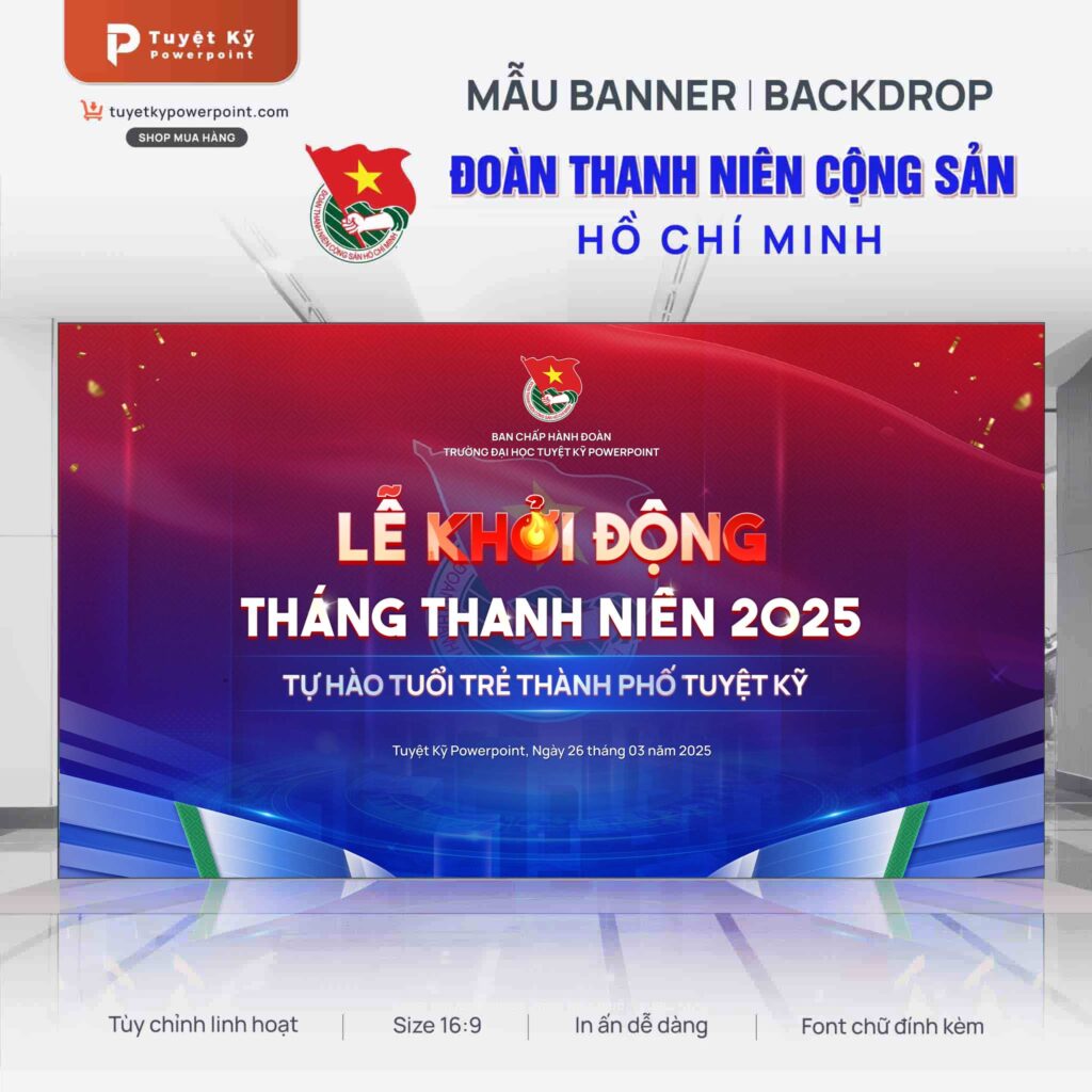 Mẫu Backrop / Banner Đại Hội Công Đoàn | Tuyệt kỹ Powerpoint