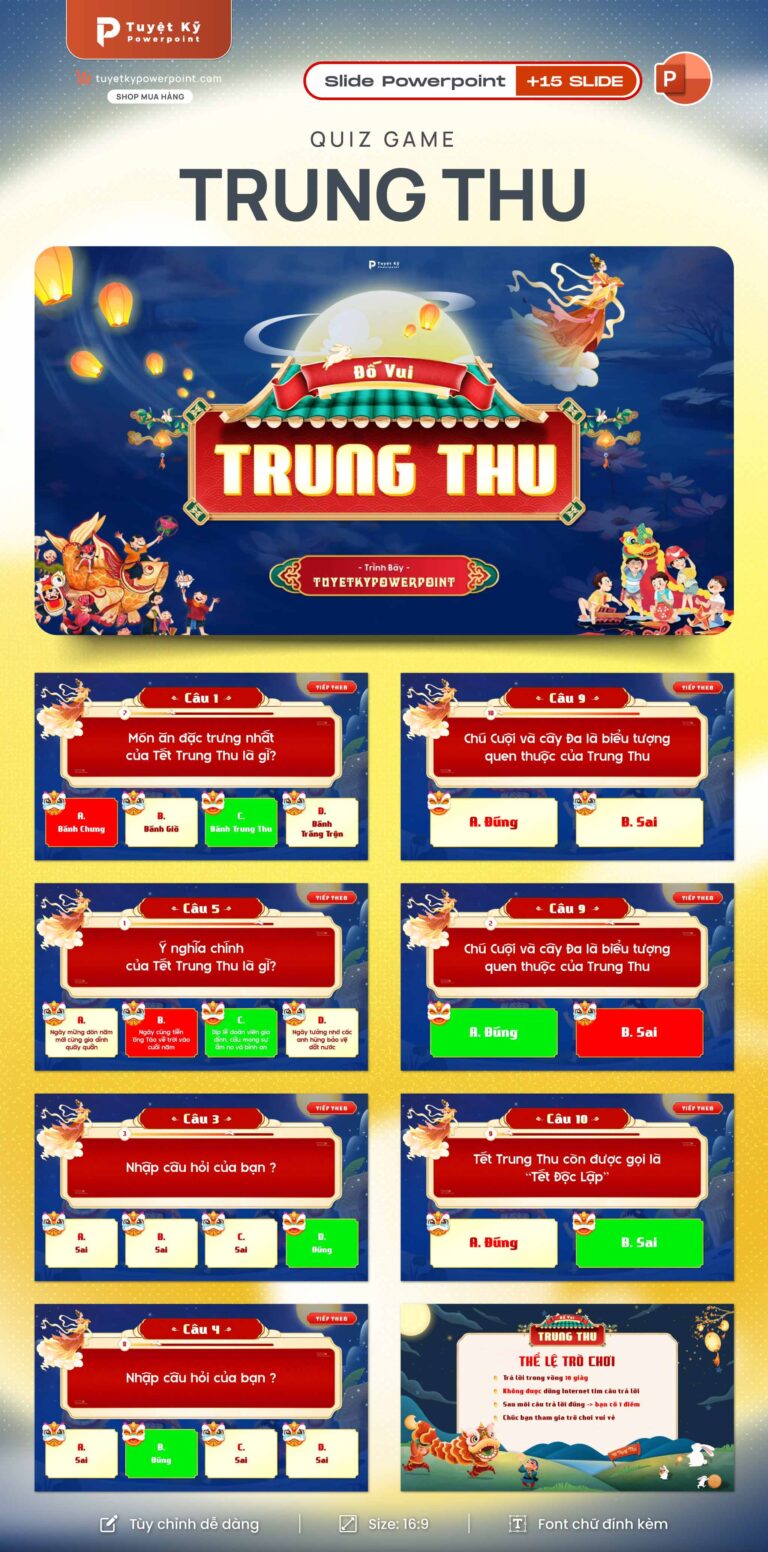 Slide Quiz Game Đố Vui: Trung Thu | Tuyetkypowerpoint