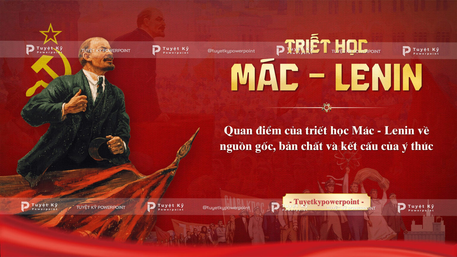 Mẫu Slide Triết học Mác – Lênin đẹp, trực quan & dễ hiểu