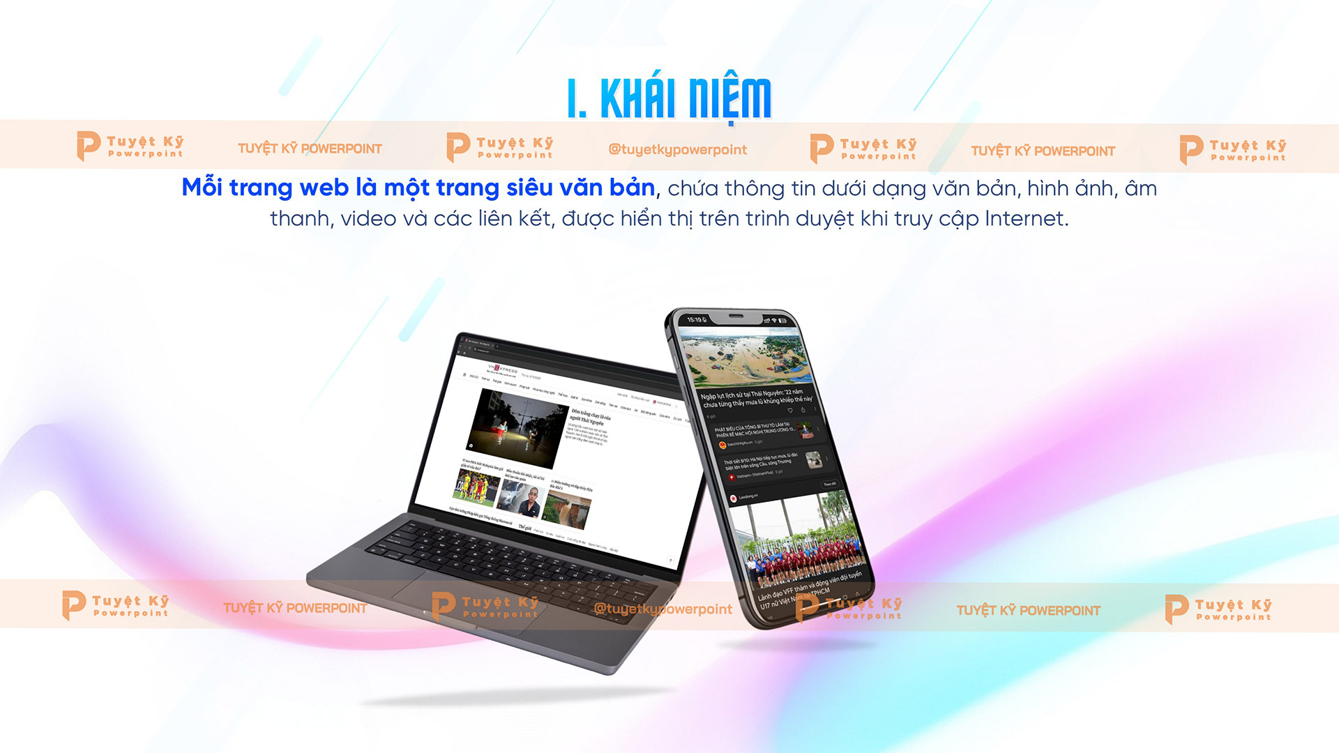 Mẫu Slide Các trang web trên máy tính | Tuyệt kỹ Powerpoint