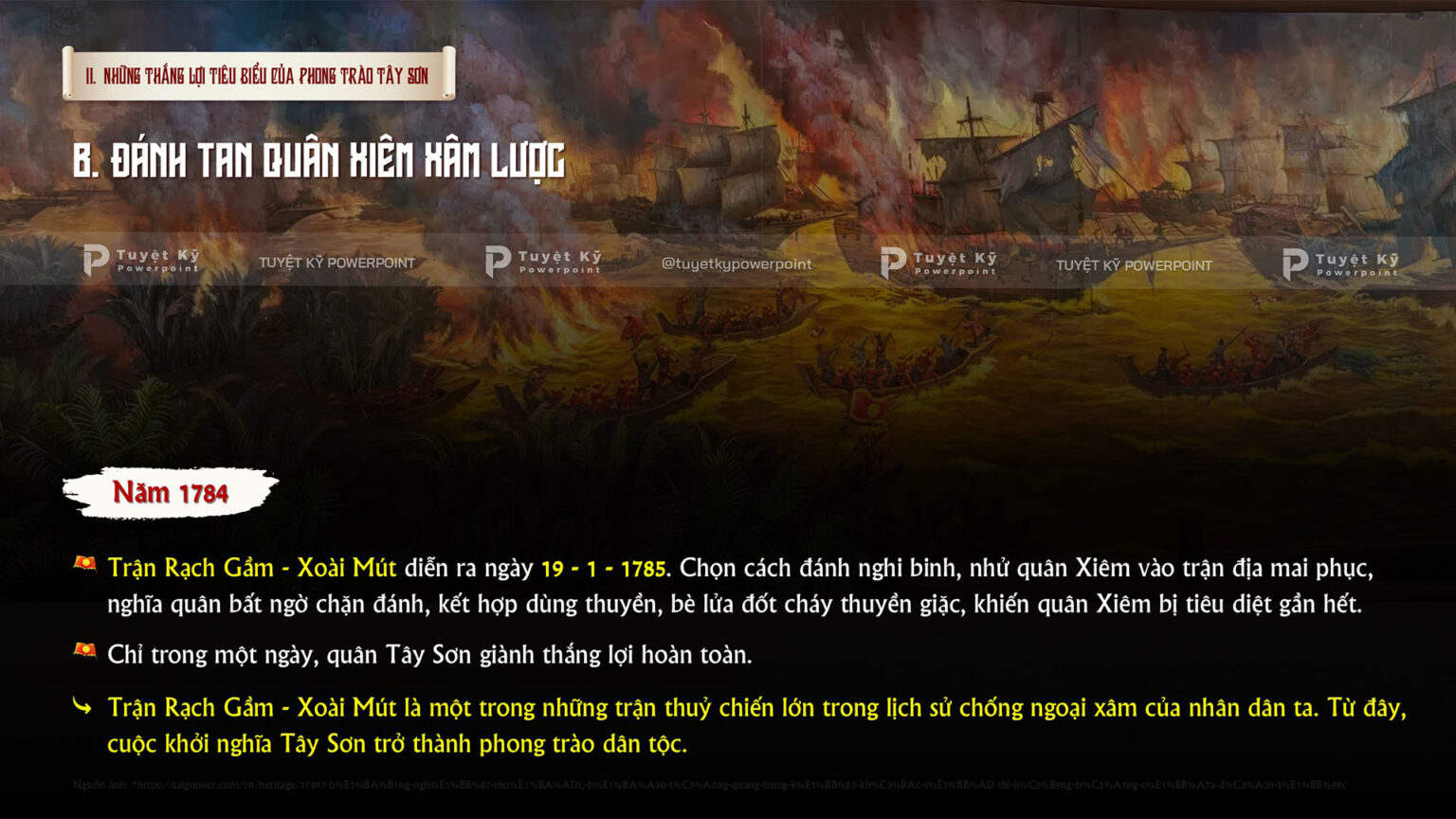 Mẫu Slide Lịch sử: Phong trào Tây Sơn | Tuyệt kỹ Powerpoint