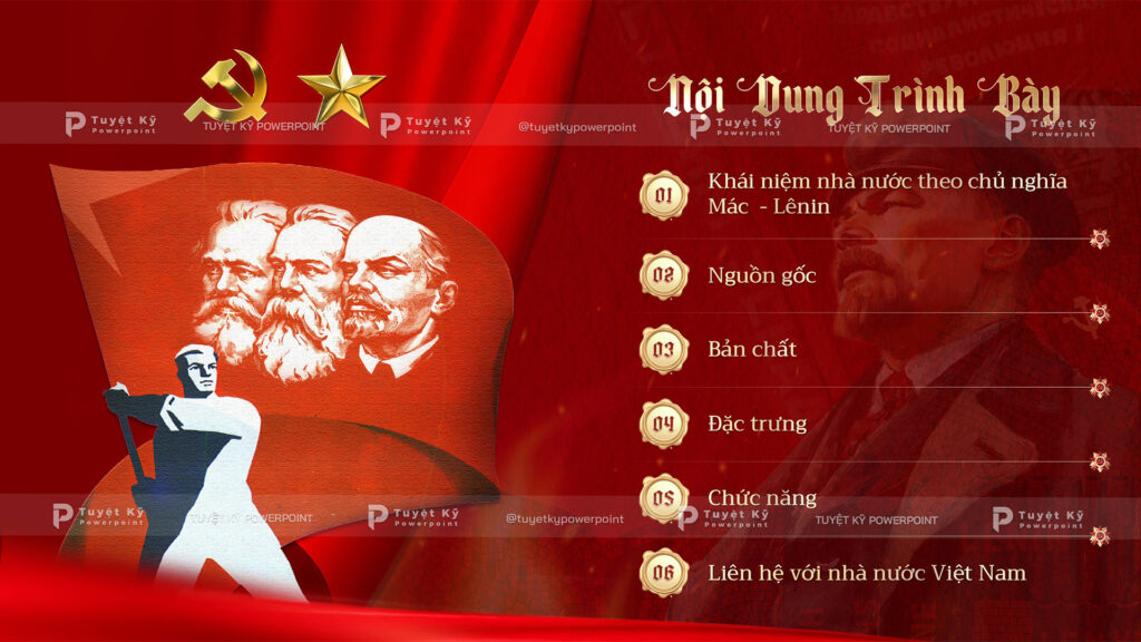 Mẫu Slide Triết học Mác – Lênin: Quan điểm về Nhà nước
